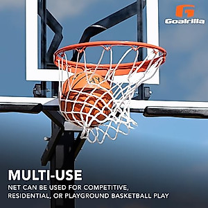 Goalrilla Ultra Heavy Duty All-Weather Nylon Net, White (B2602W)