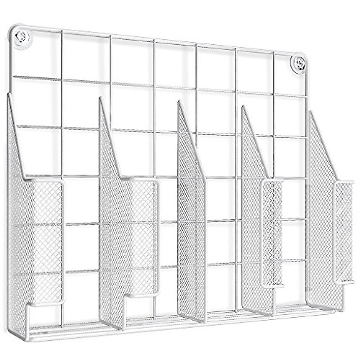 Home Intuition Wall Mount Kitchen Wrap Organizer Rack Cabinet Pantry RV Campers, White