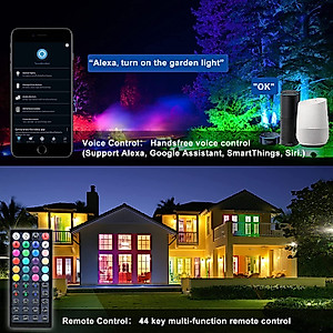 Pesken Smart Flood Light Compatible with Alexa&Google Assistant
