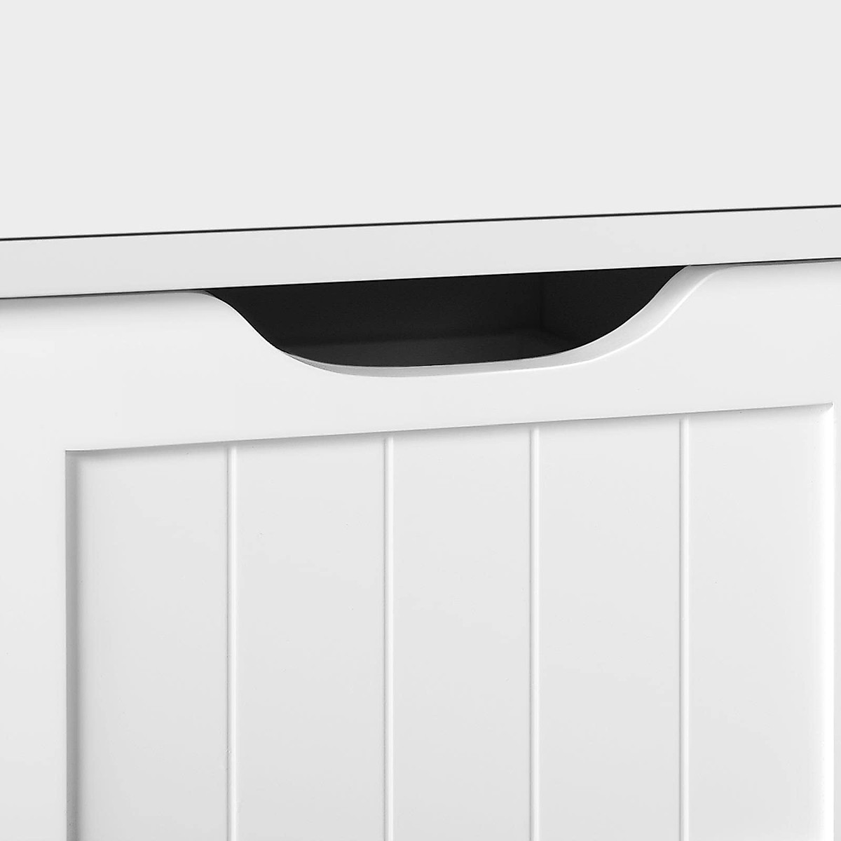 Topeakmart Bathroom Free-Standing Floor Cabinet, Practical Storage Cabinet with 4 Drawers and 2 Doors for Kitchen, Entrance Area, Living Room, Adjustable Shelves, Ample Space White