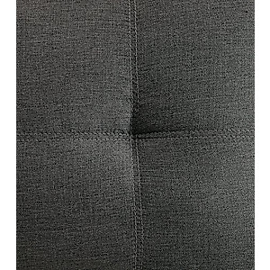 Furniture of America Charlton Modern 5-Seater Tufted Fabric Upholstered Convertible 99 in. Storage Sectional for Living Room, Gray