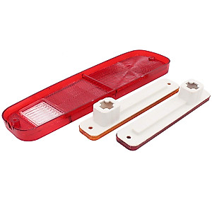 NewYall Left Right Tail Light Lens Only Taillamp Housing and Side Marker Light Fender for Ford F150 F250 E150 Econoline Bronco