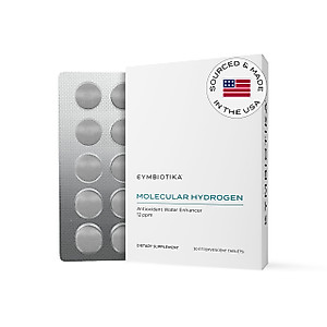 CYMBIOTIKA Molecular Hydrogen Water Tablets with Magnesium, Energy Boost, Gluten Free, Keto Antioxidant Drink, Fast Dissolving Supplements, Helps Fight Inflammation & Stress 30 Tablets, 12 ppm