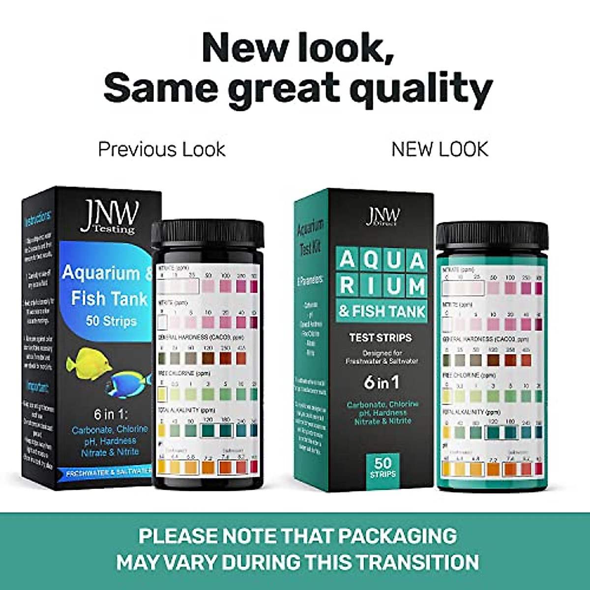 JNW Direct Aquarium Test Strips - 9-in-1 Aquarium Test Kit with eBook - Aquarium Water Test Kit with Quick and Accurate Fish Tank Test Strips - 100 Test Strips