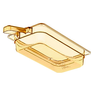 Carlisle FoodService Products 30860H13 StorPlus High Heat Food Pan With 1 Handle, 2.5" Deep, Third Size, Amber, 1/3 Size (Pack of 6)