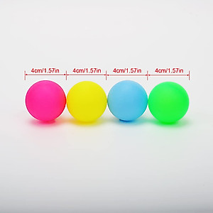 DONGKER 12 PCS Ping Pong Balls,4cm Plastic Colored Pong Balls for DIY Party Decoration Learning Activities Sport Class Carnival Games
