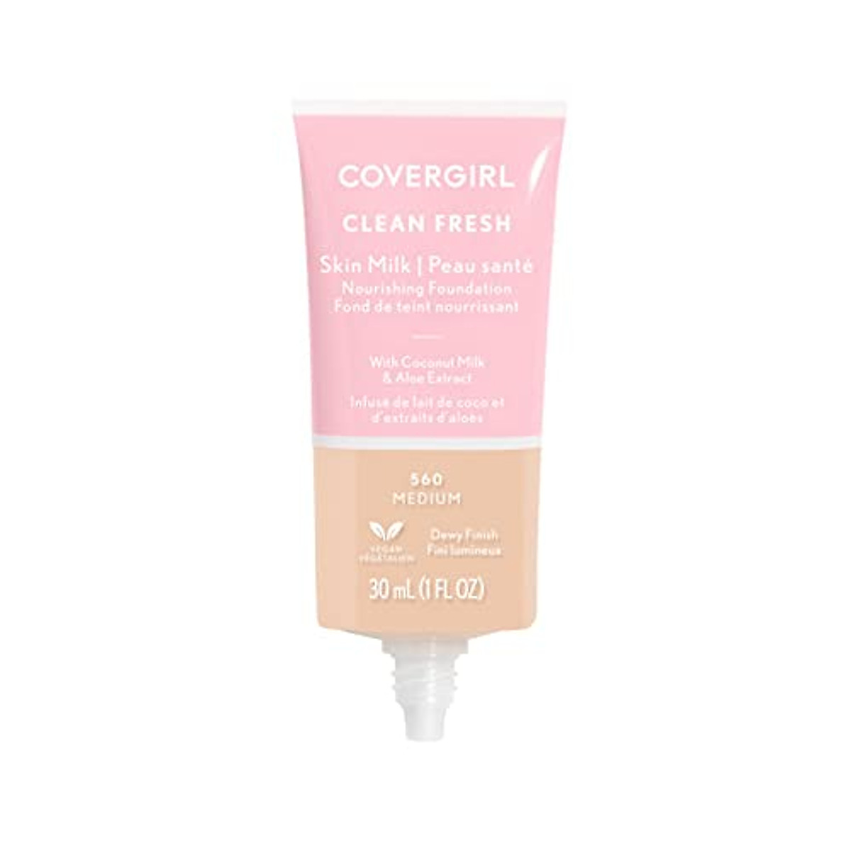COVERGIRL, Clean Fresh Skin Milk Foundation, Medium, 1 Fl Oz (Pack of 1)