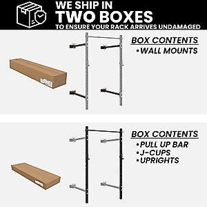 Synergee 2200 Series Folding 79" by 41” Squat Rack with J-Cups & Adjustable Pull Up Bar. Exercise Stand with 750lb Capacity. Power Cage