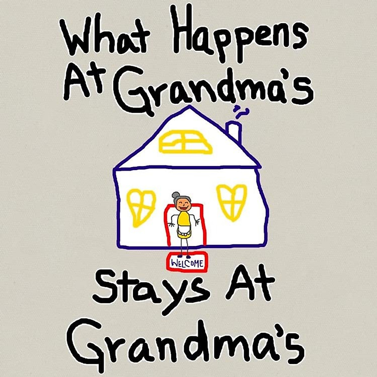 CafePress What Happens At Grandmas Canvas Tote Top Zipper Closure