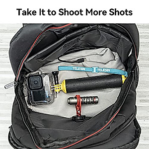 TELESIN Floating Hand Grip for GoPro Hero 11 10 9 8 7+ Series, DJI, Insta360 Most Action Cameras, Underwater Selfie Stick Suitable for Surfing, Snorkeling, Underwater Shooting