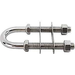 YaeMarine 2-Pack 1/2" Stainless Steel Marine Boat Stern Bow Eye Tie Down U Bolt, Thread Length 2-1/2" Total Length: 4" (Dia. 1/2" x 4" Total Length)