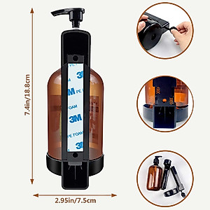 Wall Mounted Shower Soap Dispensers, Modern Shampoo and Conditioner Pump Bottles, Refillable Shower Pump Bottles for Bathroom (3 Pack)