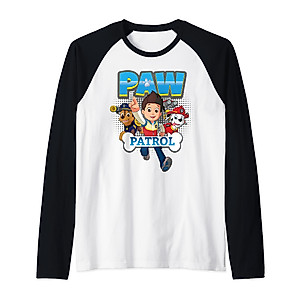 Ryder Paw Patrol Chase And Marshall Raglan Baseball Tee