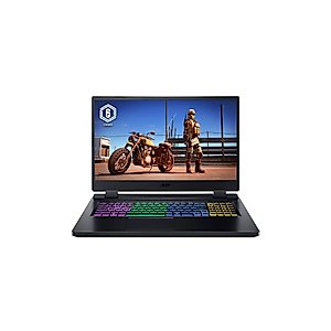 acer Nitro 5 2023 Gaming Laptop 17.3" FHD IPS 144Hz 8-Core Intel i5-12450H 16GB DDR4 512GB SSD NVIDIA GeForce RTX 3050 4GB Thunderbolt 4 Wi-Fi 6 RGB Backlit Keyboard Windows 10 Pro w/ONT 32GB USB