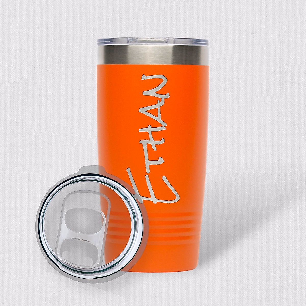 ETCHIFIED Personalized 20oz Stainless Steel Tumbler with Slider Lid - Vacuum Insulated Travel Mug, Add a Name - Keeps Hot or Cold for Hours