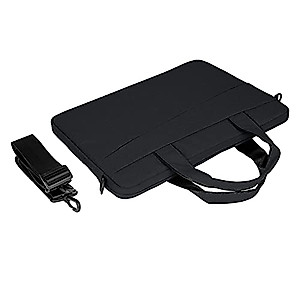 13 Inch Laptop Sleeve Shoulder Bag Compatible with MacBook 13.6" M2 A2681, 13.3 Air Pro M1/M2 A2338 A2337, 13.3" Chromebook Notebook Messenger Bag Carrying Case Briefcase for Men Women, Black