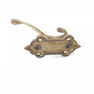 4 Old Style Solid Brass Double Wall Mount 180 Degree Swivel Coat Hat Towel Hooks #C24