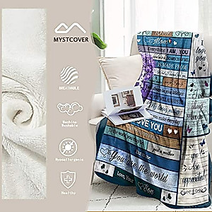 Gifts for Mom Throw Blanket, Birthday Mom Gifts for Mom from Daughter Son, to My Mon Gifts Love Mail Letter Blankets for Couch 50"X60" Pattern 26