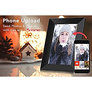 Feelcare Digital WiFi Picture Frame 8 inch, Send Photos or Videos from Anywhere, 16GB Storage,1280x800 IPS HD Display,Touchscreen for Easy Navigation