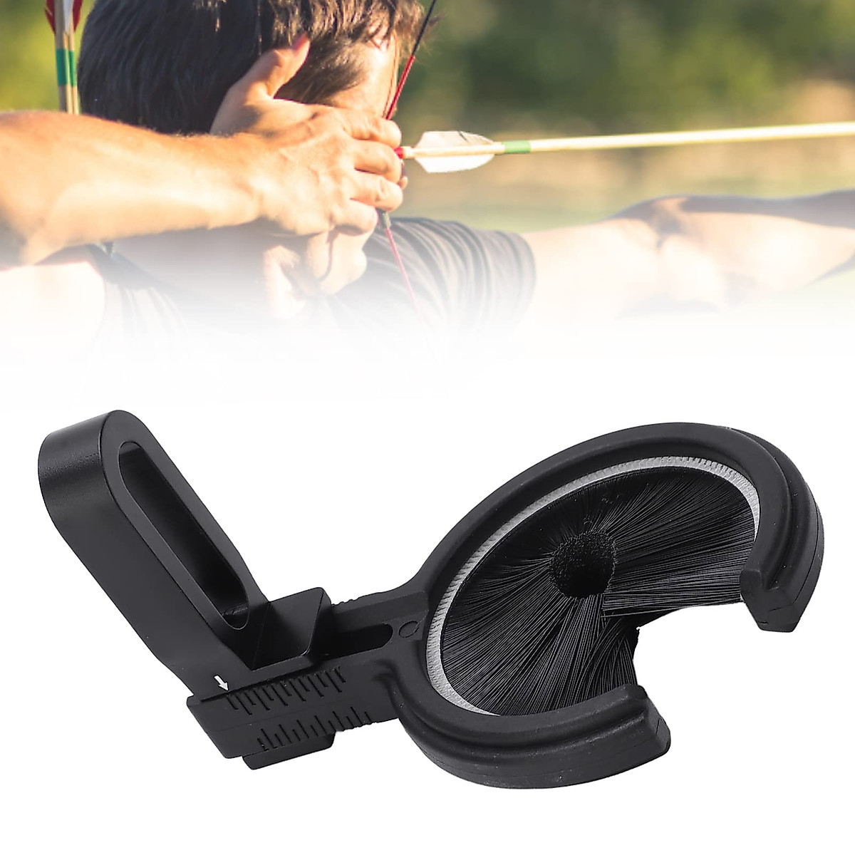 SPYMINNPOO Brush Arrows Rest Set, Compound Recurve Bow Brush Arrows Rest Set Round Arrows Stand Hunting Accessories for Left Right Hand Extreme Sports