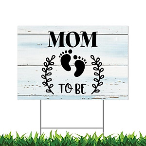 Lawn Signage Promoted to Mom Corrugated Yard Sign Funny Housewarming Gift Life Quotes for Garage Sales Rent Open House Construction 12"x18"