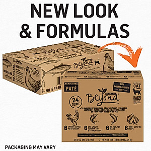 Purina Beyond Grain Free, Natural Pate Wet Cat Food Variety Pack, Grain Free - (24) 3 oz. Cans