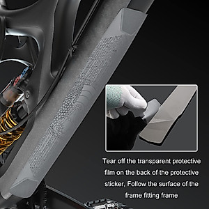 kingsea Mountain Bike Frame Protector,3M MTB Bicycle Down Tube Frame Guard for Mountain Bike Road Bike from Collision and Scratch(Snake Grey)