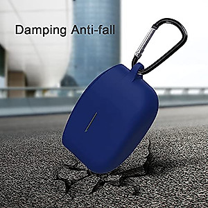 USTIYA Case for Sony WF-1000XM4 Protective Silicone Case with Keychain Cover (Black)