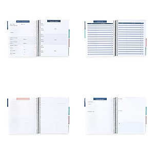 Erin Condren 7" x 9" Spiral Bound Medical Treatment Planner - Edition 2, Four Tabs, Treatment Tracking Spreads, Medical Information Pages, Support Log, Lined Note Pages