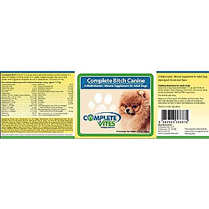 Complete Bitch Canine - Prenatal Supplement for Small Dogs. A Must for Your whelping Supplies. 47 nutrients-Providing The Best Dog Vitamins on The Market! 105 Grams