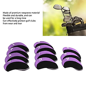 Golf Club Head Covers, Golf Club Covers for Hybrid, Golf Head Cover for Fairway Wood Hybrid Golf Club Cover (Purple)
