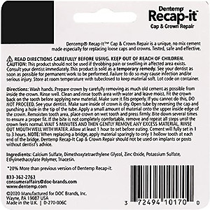 Recapit Cap And Crown Cement - 1 Grm, Pack of 6