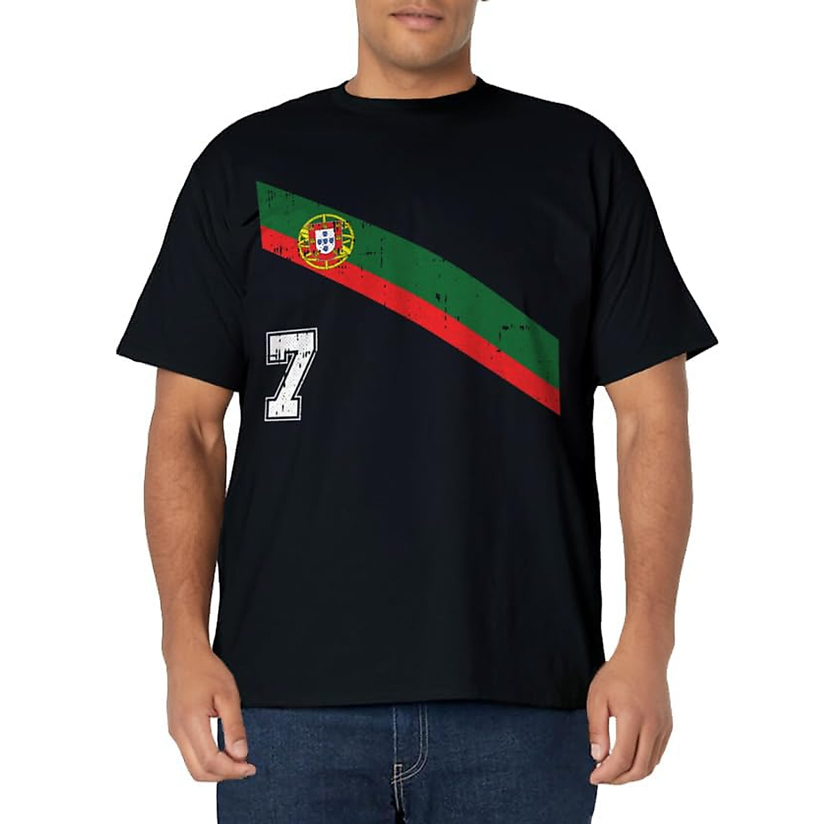 Portugal Soccer Number 7 Portugese Football Sports Lover Fan T-Shirt