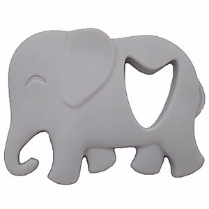 Baby Teething Toys Baby Teethers for Babies 0-6 Months 6-12 Months Infants (Glacier Gray, Elephant)