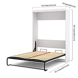 Bestar Nebula 65W Queen Murphy Bed in White