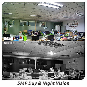 Inwerang 5MP 2.5'' PoE PTZ IP Camera with Mic/Audio, IP Dome Security Camera Outdoor, Waterproof IP66, 2.8mm Lens, 60ft IR Night Vision, Pan 0~355° Tilt 0~90°