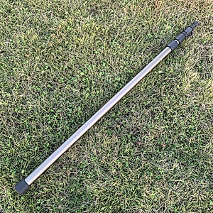 Azarxis Adjustable Tarp Poles Telescoping Aluminum Rods for Tent Fly and Tarps, Lightweight Replacement Tent Poles for Camping, Backpacking, Hiking (Black - Pack of 2)