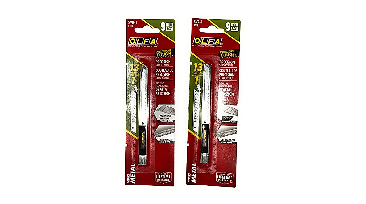 OLFA SVR-1 9mm Utility Knife Pack - Rust-Resistant & Sharp