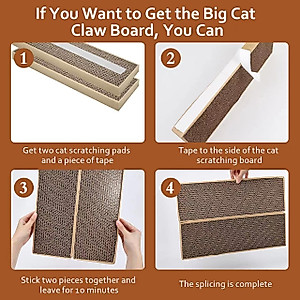 HappyFreeSX Splicing Cat Scratch Pad: Cat Scratchers for Indoor Cats and Kitten, 2 Pack Cat Scratching Pad, Cat Scratcher Cardboard, Cat Scratching Pad, Premium Scratch from Cats, Double-Sided Design