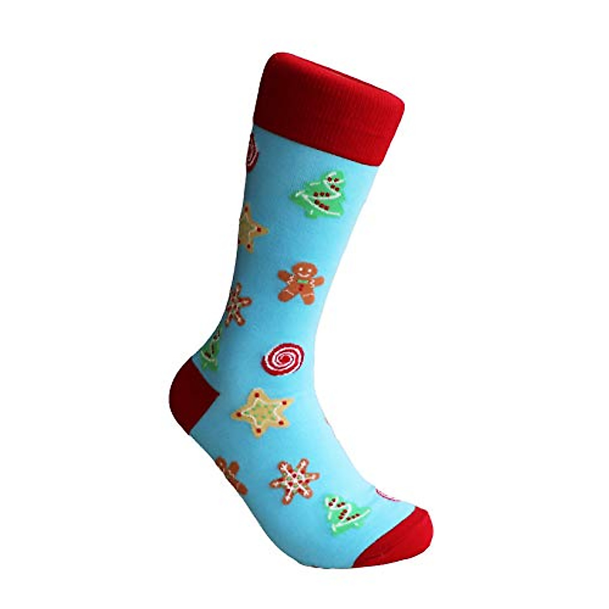Christmas Gingerman Unisex Men Women Fun Dress Casual Pattern Crew Funny Xmas Socks Gift Box(3 pairs)