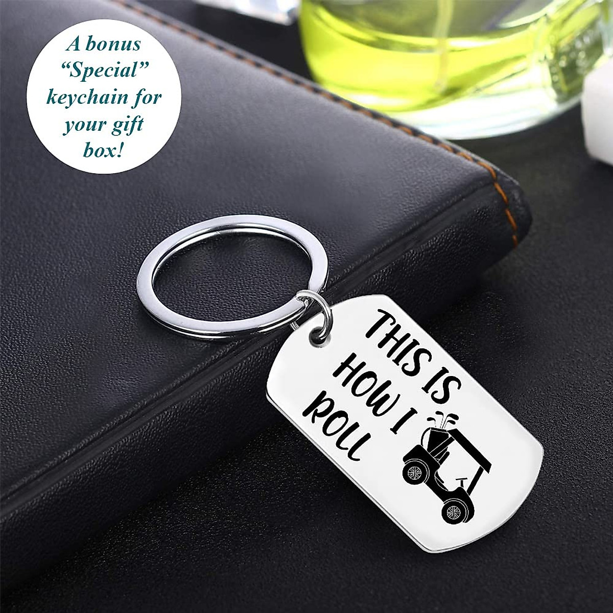 365FURY Golf Gifts For Men, Dad - Christmas, Fathers Day Golf Gifts For Men, Dad - Worlds Okayest Golfer 20oz Tumbler & Keychain - Golf Gag Gifts Accessories For Men Golfers, Funny Birthday Golf Gifts