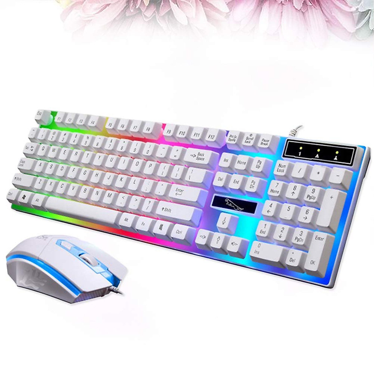 Game Keyboard keboard for Gaming USB Computer Keyboard Office Keyboard Gaming Keyboard Mechanical Keyboard Lighted Keyboard LED Keyboard USB Keyboard White Mouse and Keyboard Wired