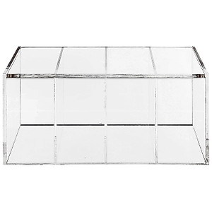 MyGift Deluxe Clear Acrylic Coffee Pod Holder, Coffee Bar Accessories Organizer with 4 Compartments and Hinged Lid