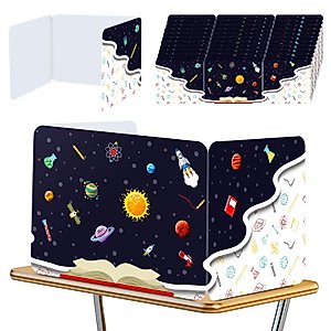 24 Pack Privacy Shields for Student Desks, Colored Classroom Privacy Folders for Students, Privacy Boards for Test and Desk Dividers (16"W x 12"H x 13"D)