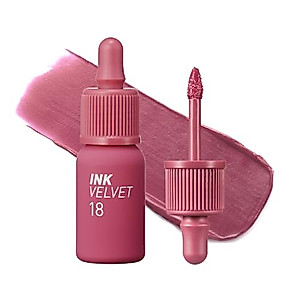 Peripera Ink the Velvet Lip Tint - High Pigment Color, Longwear, Weightless, Not Animal Tested, Gluten-Free, Paraben-Free (018 STAR PLUM PINK)