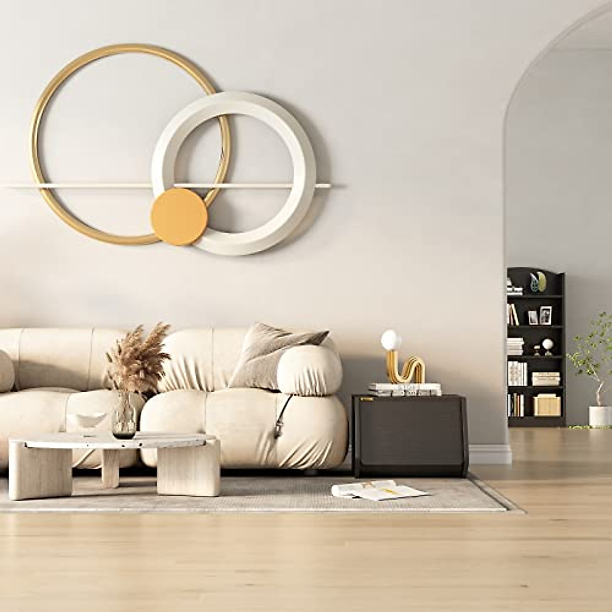 ALISENED Wooden Stackable Storage Box with Drawers, Small Mordern Storage Bookcase Bin, Storage Organizer Stackable Cubles for Home Books Clothes Toy. Wood Display Box for Bedroom and Livingroom,black