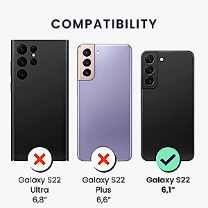 kwmobile Case Compatible with Samsung Galaxy S22 Case - TPU Silicone Phone Cover with Soft Finish - Antique Pink Matte