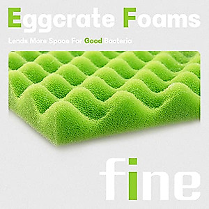 LTWHOME Value Pack of Large DIY Poly Coarse Fine Foam Filter Pads Set for Aquarium Pond(Pack of 7)