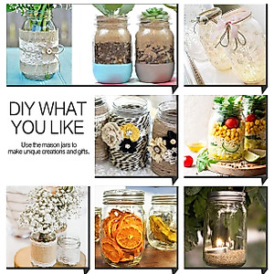 KAMOTA Mason Jars 12 oz With Regular Lids and Bands, Ideal for Jam, Honey, Wedding Favors, Shower Favors, DIY Spice Jars, 20 PACK, 30 Whiteboard Labels Included