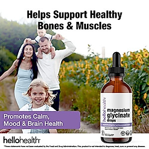 Magnesium Glycinate Liquid Magnesium Supplement Women, Men & Kids – Magnesium Bisglycinate 100 mg for Natural Calm, Stress Relief, Muscle Recovery & Joint Support – Magnesium Liquid Vitamins (30 Days)